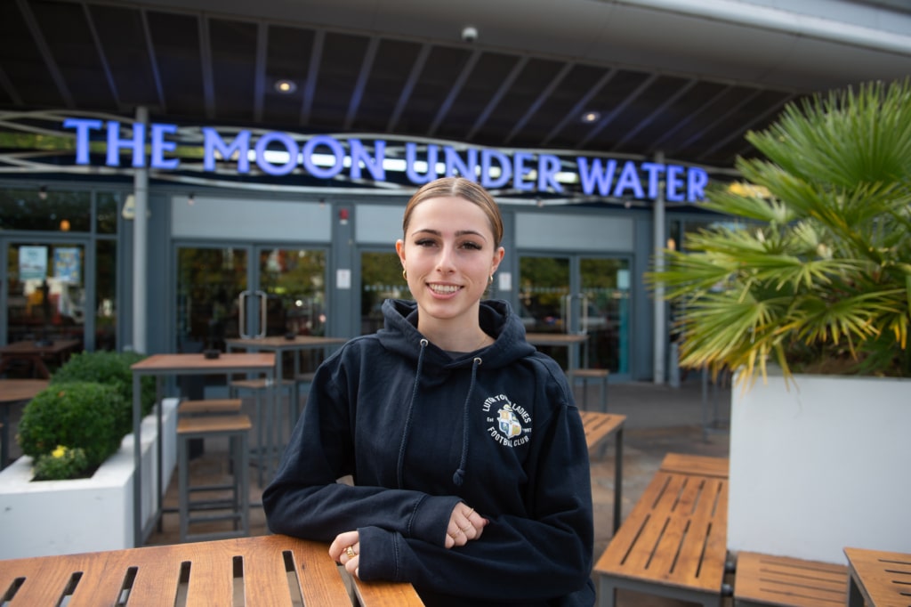 Luton FC striker Sapphire hits bar at Moon Under Water - J D ...